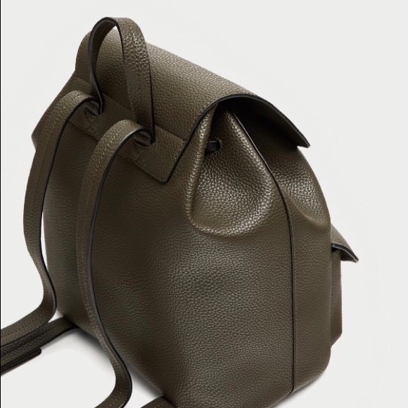 Zara | Bags | Zara Green Backpack | Poshmark